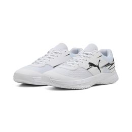 Hallenschuh Puma "VARION II", Damen, Gr. 42, Puma wei&szlig;, Puma schwarz, Synthetik, mehrfarbig, Schuhe Hallenschuh, mit Gummilaufsohle und leichtem Profil, mit Schn&uuml;rverschluss