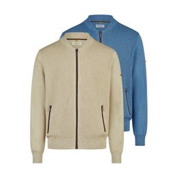 Redmond Strickjacke Basic in Blau / beige | Gr.: XL