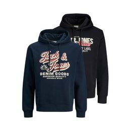 Jack & Jones Jack & Jones Sweatshirt / Hoodie Logo in Schwarz / dunkelblau | Gr.: XXL