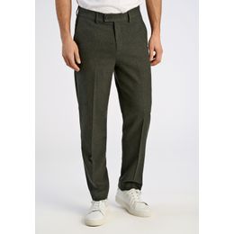 Anzughose LINDBERGH "Anzughose Relaxed Fit", Herren, Gr. L, dk army mel, Obermaterial: 56% Polyester, 40% Wolle, 4% Elasthan; Futter: 55% Polyester, 45% Viskose, relaxed fit, Hosen Anzughose