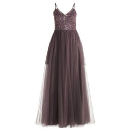 Vera Mont Abendkleid mit Stickerei in Mauve Graupe | Gr.: 34
