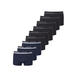 uncover by Schiesser Retro Short / Pant Basic in Schwarz / blau | Gr.: L