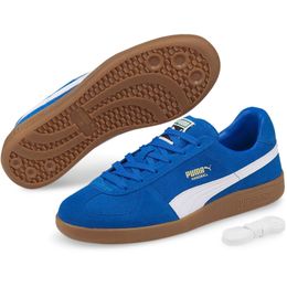 Sneaker Puma "HANDBALL", Herren, Gr. 43, blau (Puma royal, Puma wei&szlig;, gum), Leder, mehrfarbig, Schuhe Sneaker, mit sportlichem Stil, mit Overlay im Zehenbereich, aus Veloursleder