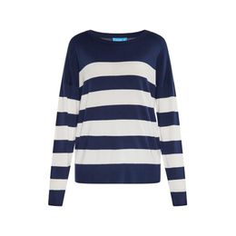 SANIKA Damen Pullover in Marine Weiss | Gr.: XL