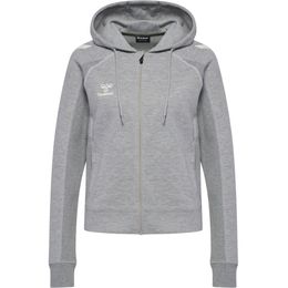Hummel Rei&szlig;verschluss Kapuzenpullover Hmlmove Damen in GREY MELANGE | Gr.: M