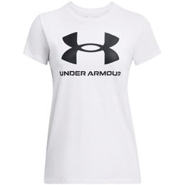Under Armour Sportshirt "Ua Rival Logo Ss" in Wei&szlig; | Gr.: S