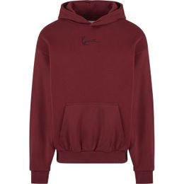 Kapuzenpullover Karl Kani "Karl Kani KK Small Signature Essential Os Hoodie", Herren, Gr. XS, rot, 80% Baumwolle, 20% Polyester, oversize, ohne Ausschnitt, Pullover Kapuzenpullover