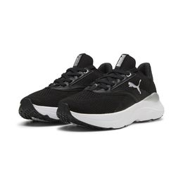 Trainingsschuh Puma "SOFTRIDE MAYVE WN'S", Damen, Gr. 38, schwarz-wei&szlig; (Puma schwarz, Puma wei&szlig;), Textil, Schuhe, gestricktes Obermaterial, leicht profilierte Synthetik-Laufsohle