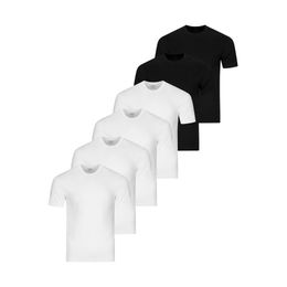 Ragman Unterhemd / Shirt Kurzarm Basic in Wei&szlig; / schwarz | Gr.: 3XL