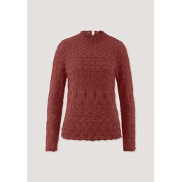 hessnatur Strick Pullover Regular aus reiner Bio-Baumwolle in terrakotta | Gr.: XL