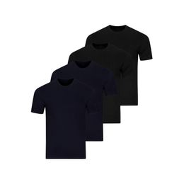 Ragman Unterhemd / Shirt Kurzarm Basic in Schwarz / blau | Gr.: XL