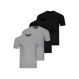 Ragman Unterhemd / Shirt Kurzarm Basic in Schwarz / grau | Gr.: L