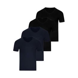Ragman Unterhemd / Shirt Kurzarm Basic in Schwarz / blau | Gr.: XXL