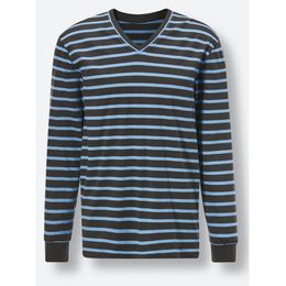 WITT WEIDEN Schlafanz&uuml;ge in graphit + jeansblau | Gr.: 60/62