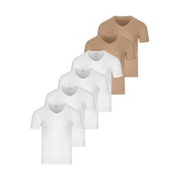 Ragman Unterhemd / Shirt Kurzarm Basic in Wei&szlig; / beige | Gr.: XL
