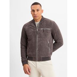 Finshley & Harding Finshley & Harding Lederjacke in grau | Gr.: 56