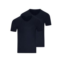 Ragman Unterhemd / Shirt Kurzarm Basic in Marine | Gr.: L
