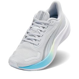 Laufschuh Puma "POUNCE LITE", Damen, Gr. 37,5, silber mist, vibrant blau, apple spritz, Textil, Schuhe Laufschuh, mit PROTREAD Gummilaufsohle, mit SOFTFOAM+ D&auml;mpfungstechnologie