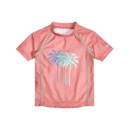 Playshoes UV-Schutz Shirt 1/2-Arm Palmen in koralle | Gr.: 98-104