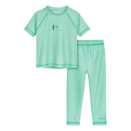 Playshoes UV-Schutz Shirt 1/1-Arm Surfbrett Palme m Legging in mint | Gr.: 110/116