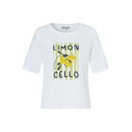 More & More More & More cooles Kurzarmshirt, "Limon Cello" in white | Gr.: 46