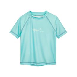 Playshoes UV-Schutz Bade-Shirt 1/2-Arm Hai in t&uuml;rkis | Gr.: 62-68