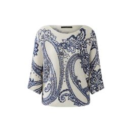 Oui Pullover in white blue | Gr.: 44