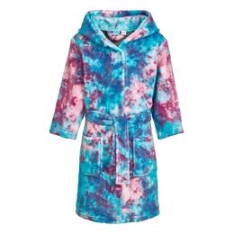Playshoes Fleece-Bademantel Batik in t&uuml;rkis | Gr.: 122-128