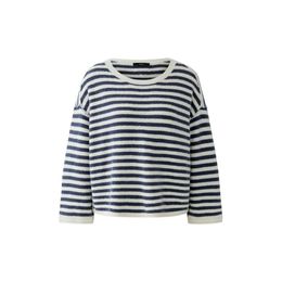 Oui Pullover in white blue | Gr.: 46