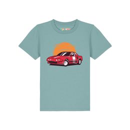 Watabout.kids T-Shirt 'Sport Car' Jungen Gr&ouml;&szlig;e 104 t&uuml;rkis / dunkelorange / rot / schwarz