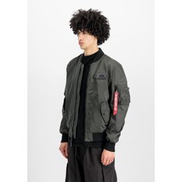 Bomberjacke Alpha Industries "MA-1 TTC Light", Herren, Gr. 3XL, grau (grauschwarz), Obermaterial: 100% Nylon, Futter: 100% Nylon, Jacken Bomberjacke