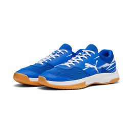 Hallenschuh Puma "VARION II", Damen, Gr. 43, blau (Puma team royal, Puma wei&szlig;, gum), Synthetik, Textil, mehrfarbig, Schuhe Hallenschuh, mit Gummilaufsohle und leichtem Profil, mit Schn&uuml;rverschluss