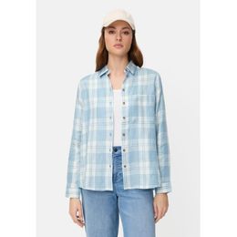 Camel Active Karierte Bluse mit Knopfleiste in Hellblau | Gr.: XS