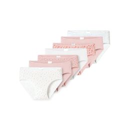Schiesser Slip 7er Pack in Wei&szlig;/Rosa | Gr.: 116