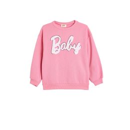 KOTON Sweatshirt M&auml;dchen Gr&ouml;&szlig;e 116/122 pink / wei&szlig;