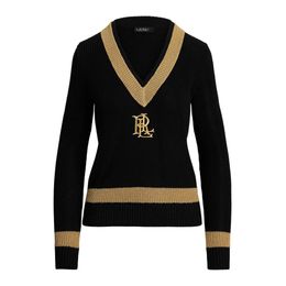 Lauren by Ralph Lauren Lauren Ralph Lauren Pullover 'Meren' Damen Gr&ouml;&szlig;e L gold / schwarz