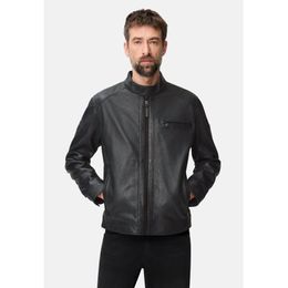 Camel Active Biker Lederjacke mit Innentaschen in Nachtblau | Gr.: 54