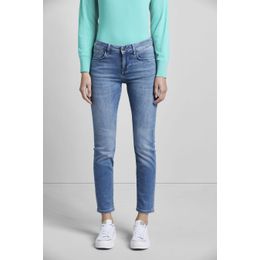 5-Pocket-Jeans Bugatti "Basic Essential", Damen, Gr. L36, Langgr&ouml;&szlig;en, blau (hellblau), 81% Baumwolle, 9% Polyester, 6% Elastomultiester, 4% Elasthan, Jeans 5-Pocket-Jeans, mit Flexcity-Stretch