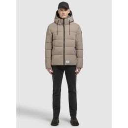 Steppjacke Khujo "LOGA2", Herren, Gr. XXL, graubeige, 100% Polyester, unifarben, regular fit h&uuml;ftlang, eingesetzt elastischer Bund mit Windstopper, Jacken Steppjacke