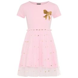 Kidsworld Kleid M&auml;dchen Gr&ouml;&szlig;e 128/134 gold / rosa