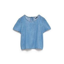V&eacute;ro Moda Vero Moda Bluse VMKIRSTIN SS DENIM TOP in Dark Blue Denim | Gr.: XL