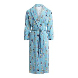 Polo Ralph Lauren Short Bathrobe ' Iconic Bear ' female Blue, Mixed colors size S/M