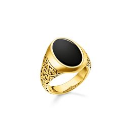 Thomas Sabo Ring Schwarz-Gold in gold, schwarz | Gr.: 50