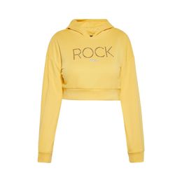 Rockeasy Sweatshirt Damen Gr&ouml;&szlig;e S hellblau / gelb / gold