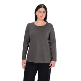 Ulla Popken Shirt in graphitgrau | Gr.: 54-56