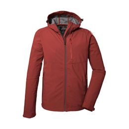 Softshelljacke Killtec "KOS 259 MN SFTSHLL JCKT", Herren, Gr. M, ocker, Oberseite: 100% Polyester;R&uuml;ckseite: 100% Polyester;Futter: 100% Polyester, Jacken Softshelljacke, Wasserabweisende Softshelljacke mit verstellbarer Kapuze