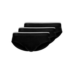 Skiny 3er Pack Briefs Cotton Multipack in Schwarz | Gr.: XL