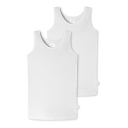 Schiesser Unterhemden 2er-Pack Basic Kids in wei&szlig; | Gr.: 128