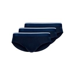 Skiny 3er Pack Briefs Cotton Multipack in Dunkelblau | Gr.: XXL