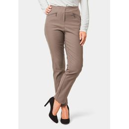 GOLDNER Elegante Stretchhose mit Schlupfbund in lehm | Gr.: 38